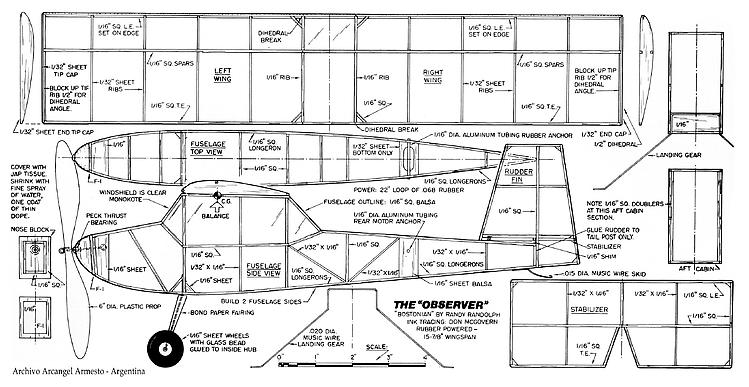 600 Small "Peanut" Scale, Indoor, RC Remote Control Model Airplane ...